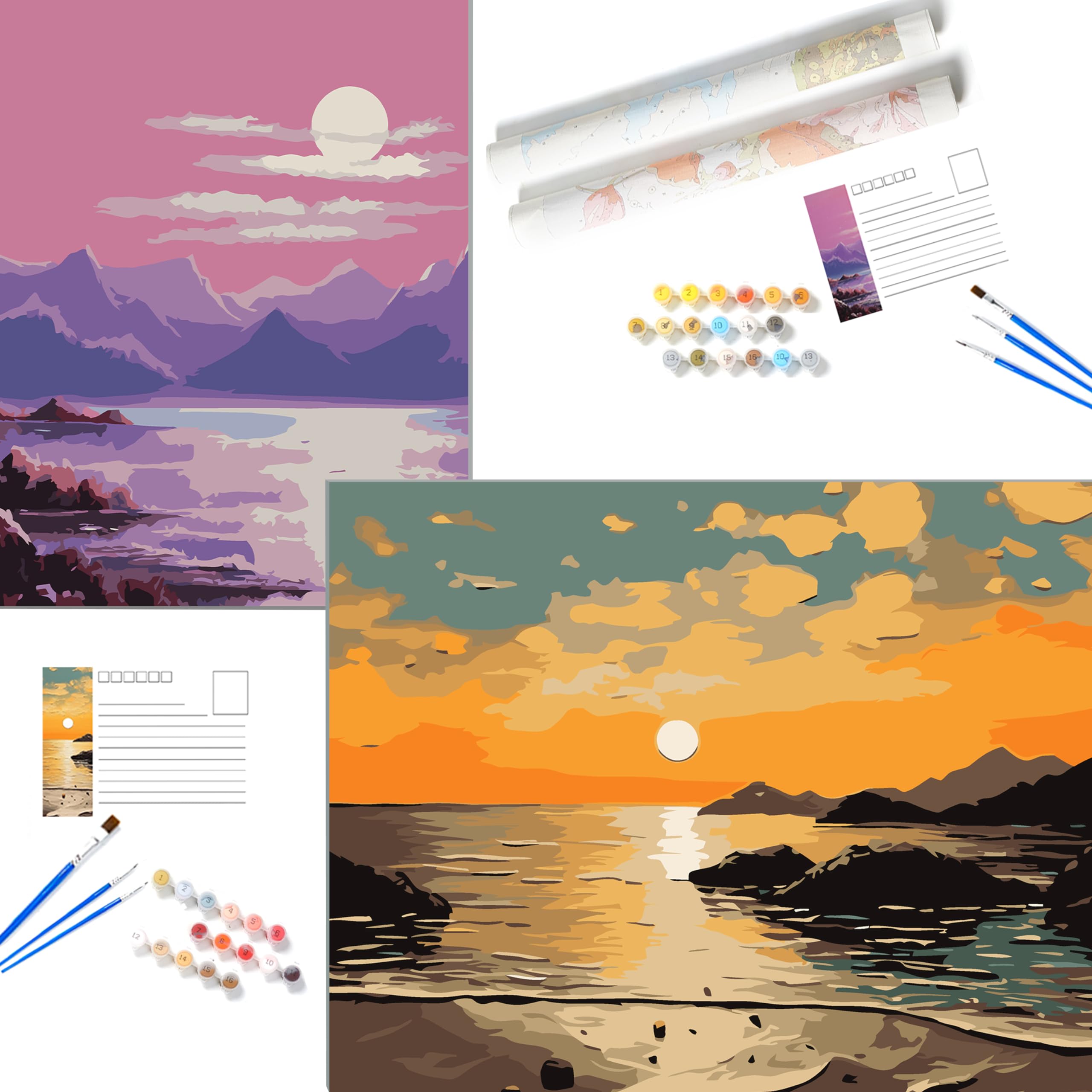 Oil Paint by Numbers Kit for Adults for Beginners Easy Couples Gift ...