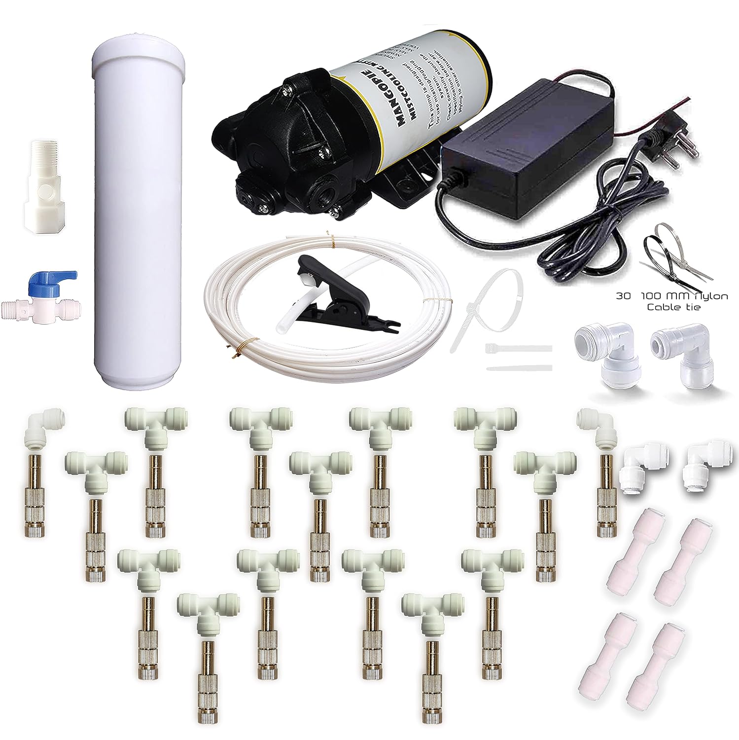 MANGOPIE One Year WARRANTY Mist Cooling Misting 15 Filter Nozzle System ...