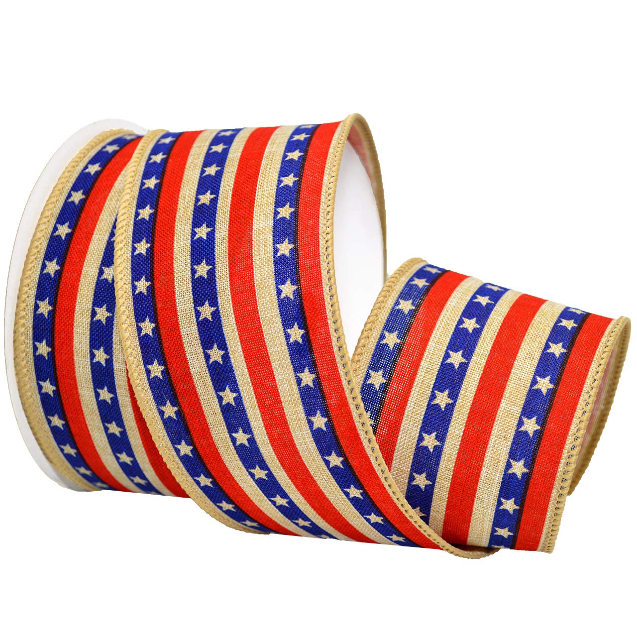Amazon.com: Morex Ribbon Star Spangled Ribbon Red White and Blue ...