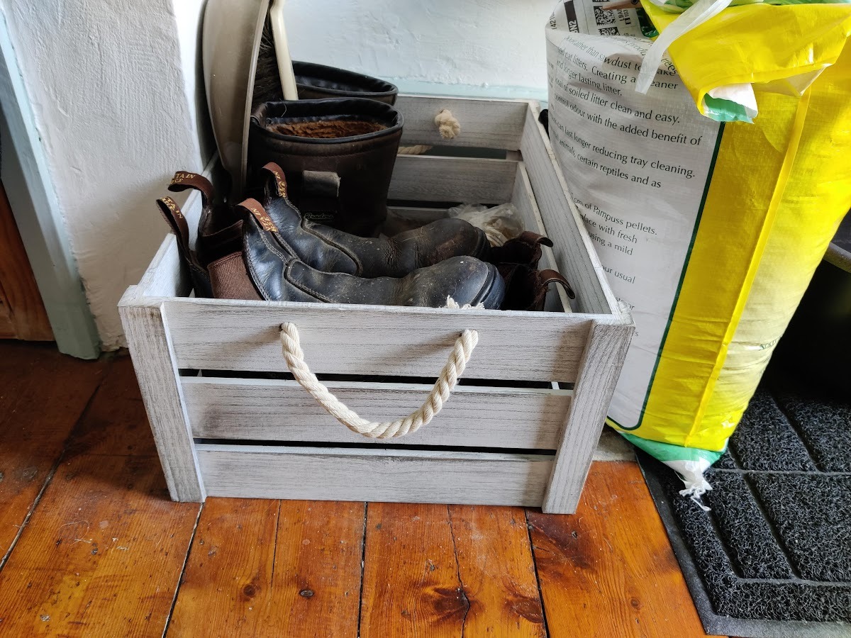 New Rope Handle Display Storage Wooden crates (Large) : Amazon.co.uk ...