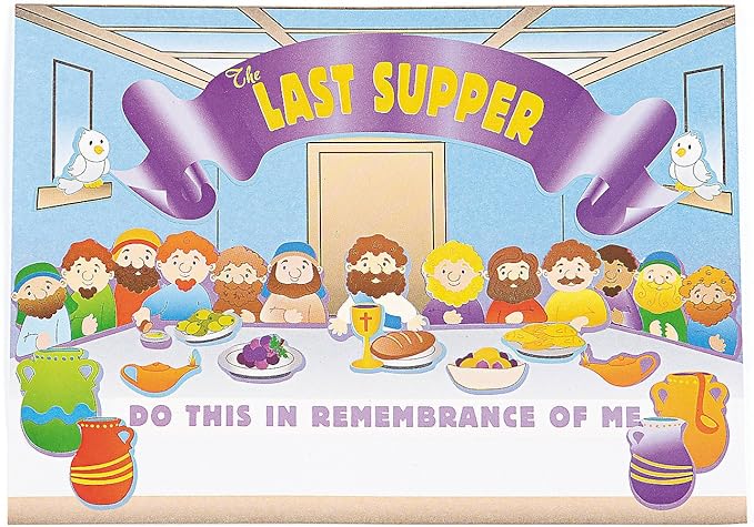 Amazon.com: Fun Express - The Last Supper Mini Sticker Scene for Easter ...