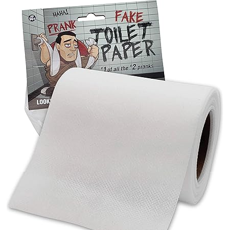 Amazon.com: No Tear' Funny Prank Toilet Paper - Impossible to Rip -Fake ...