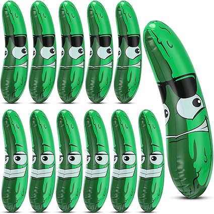 Amazon.com: Jexine 12 Pcs 20 Inch Inflatable Pickle Cucumber Pickle ...