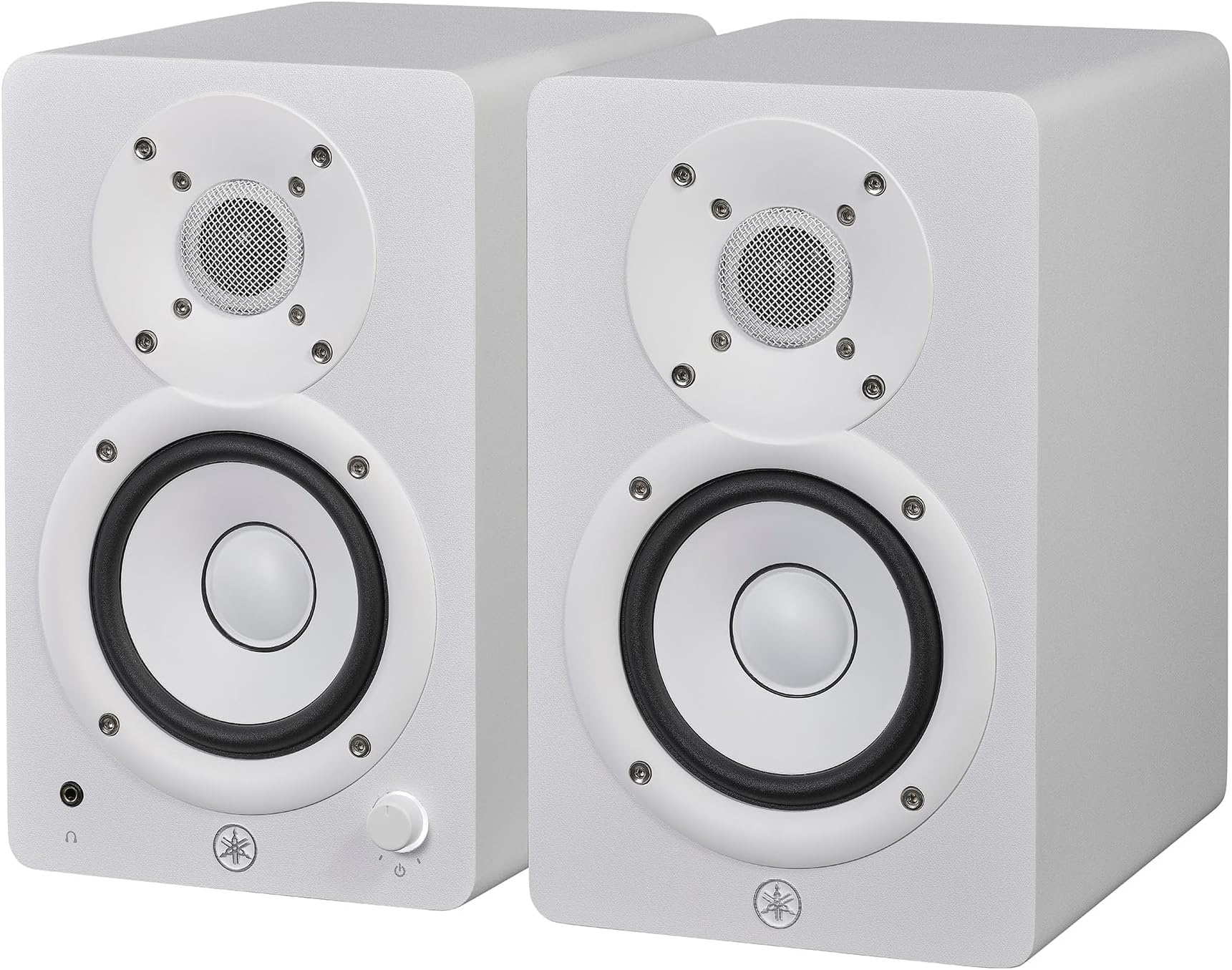 Yamaha HS4 Powered XLR Connection Studio Monitor in White, Pair (HS4 W ...