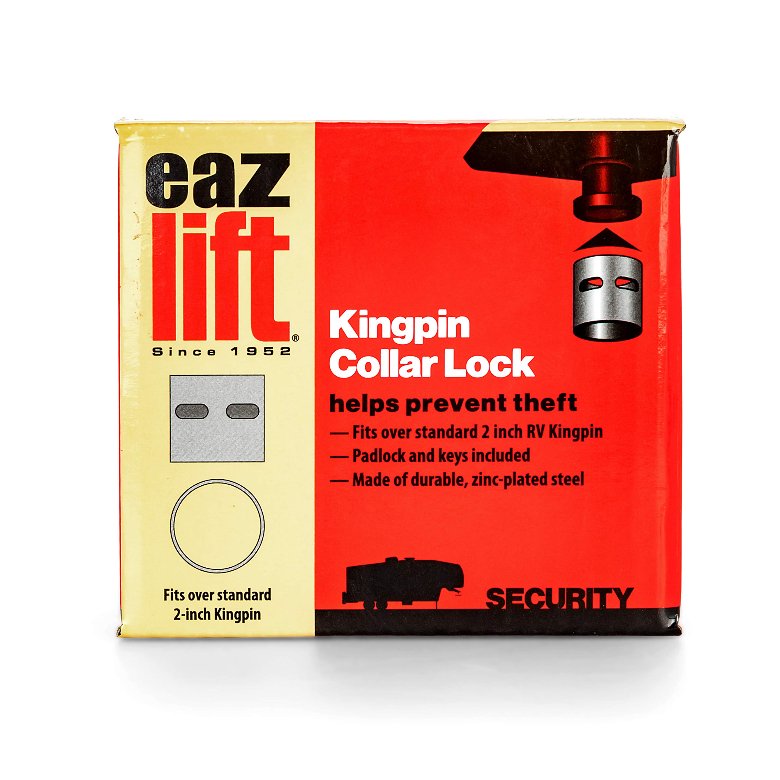Buy Eaz-Lift RV 5th Wheel Trailer Kingpin Collar Lock - Locks to Your ...