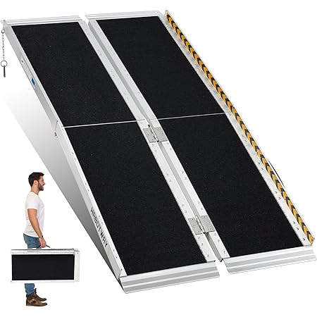 Amazon.com: HABUTWAY Portable Wheelchair Ramp 5Ft,Non-Skid Handicap ...