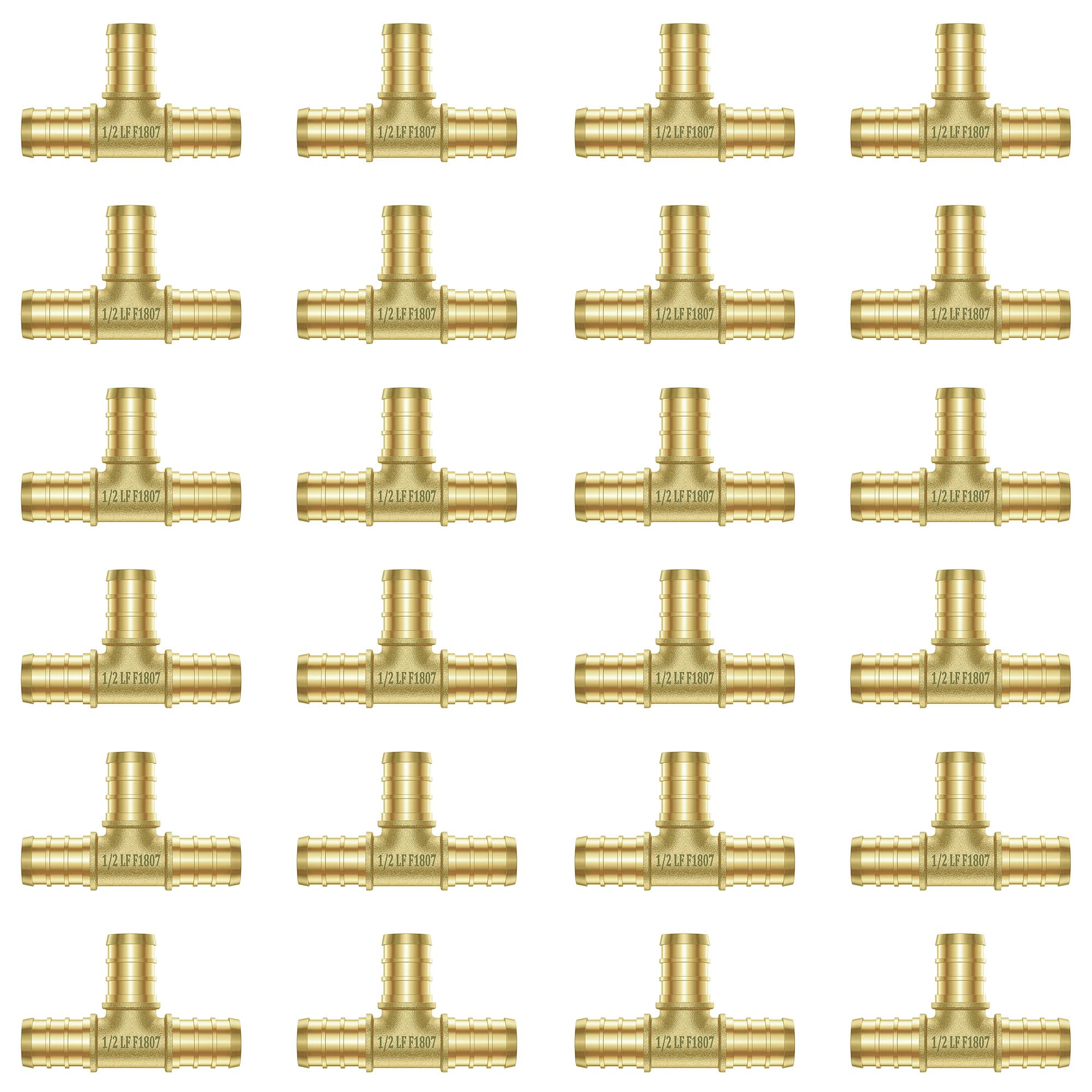 Snapklik.com : Pex Fittings 1/2 Inch, 24 PCS 1/2" Pex Tee, No Lead ...