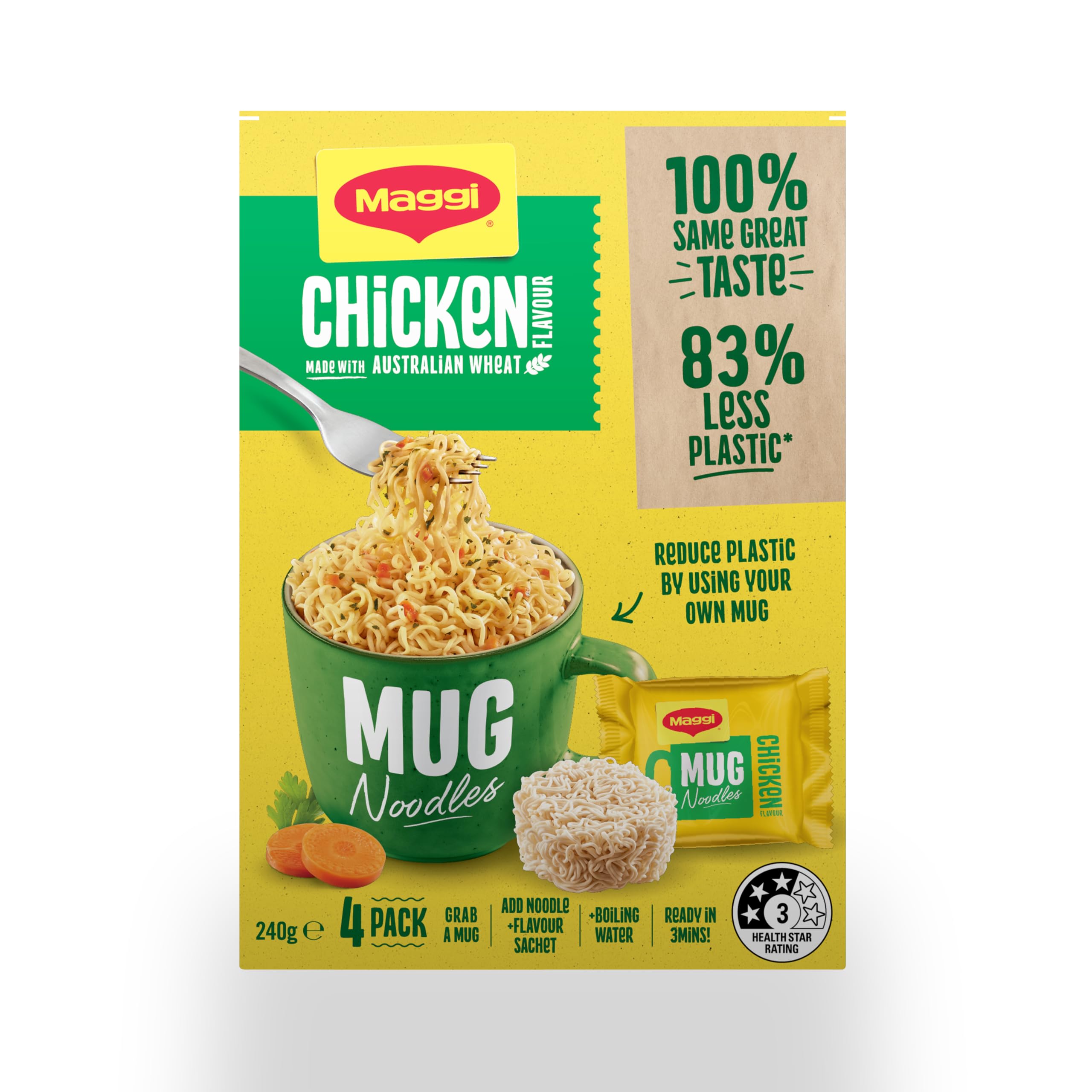 Maggi Chicken Noodles Mug 60 g (Pack of 4x4) : Amazon.com.au: Pantry ...