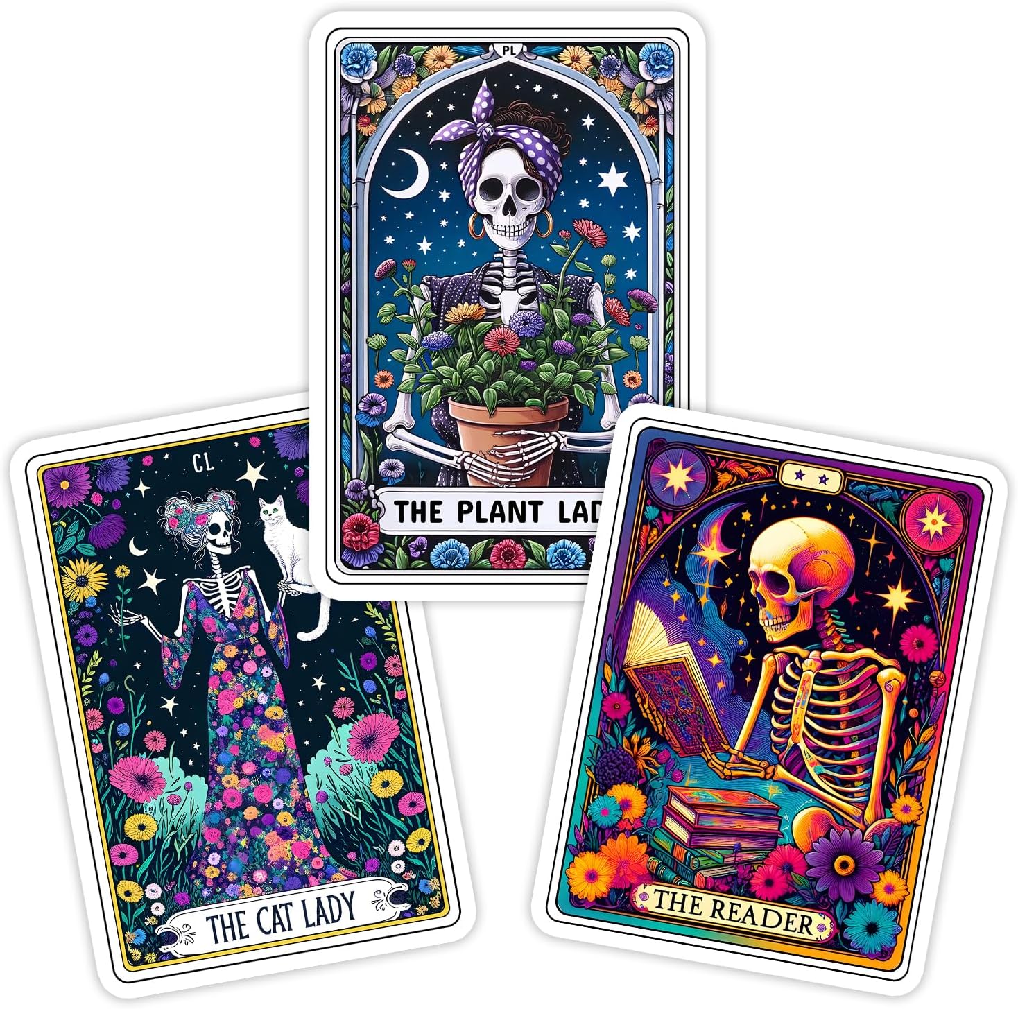 Amazon.com: (3Pcs) The Plant The Reader The Cat Lady Tarot Inspired ...