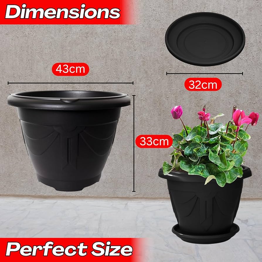 Extra Large Plastic Flower Pots 35lt Extra Large Heavy Duty Plastic