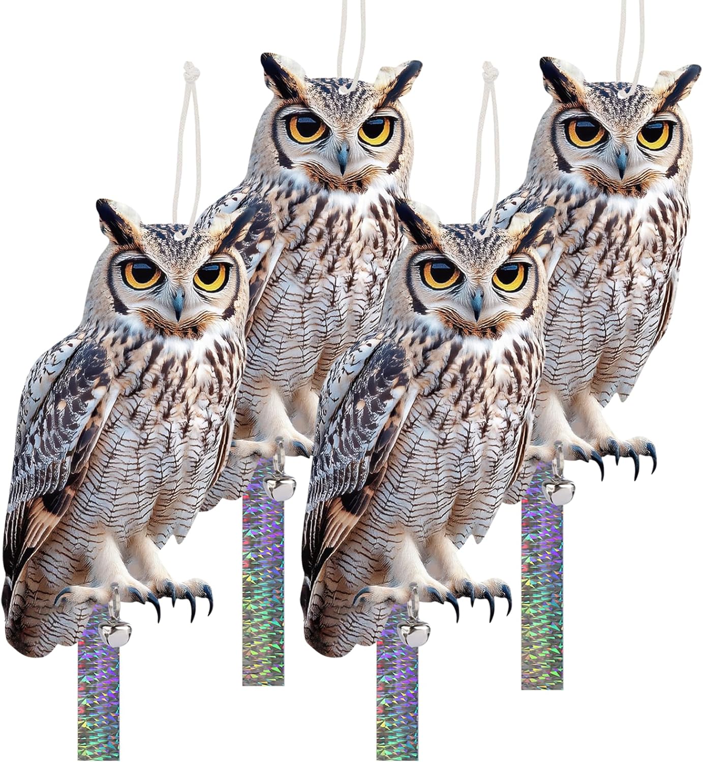 Amazon.com : 4PCS Garden Owl to Scare Pigeons Away from Porch, Flat ...