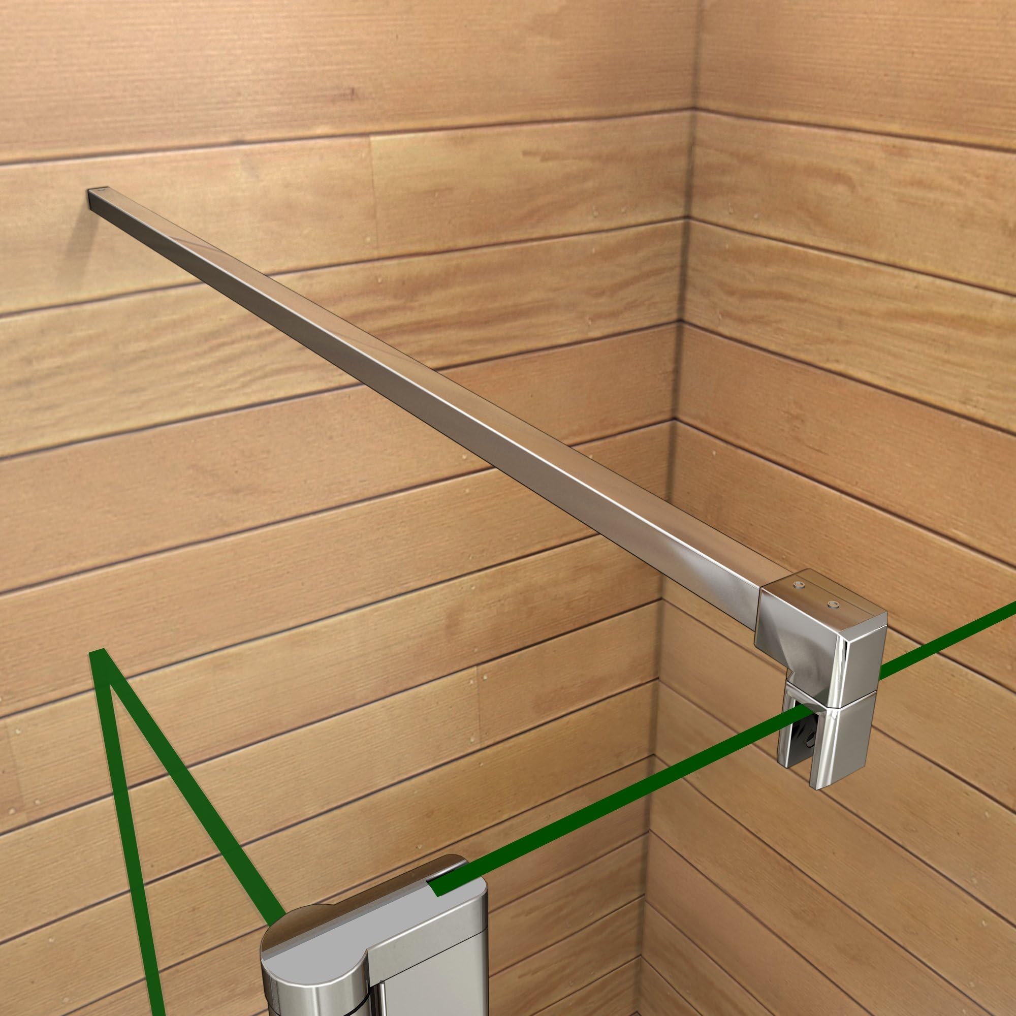 Edelstahl Stabilisator Haltestange Duschabtrennung Walk-In Duschkabine ...