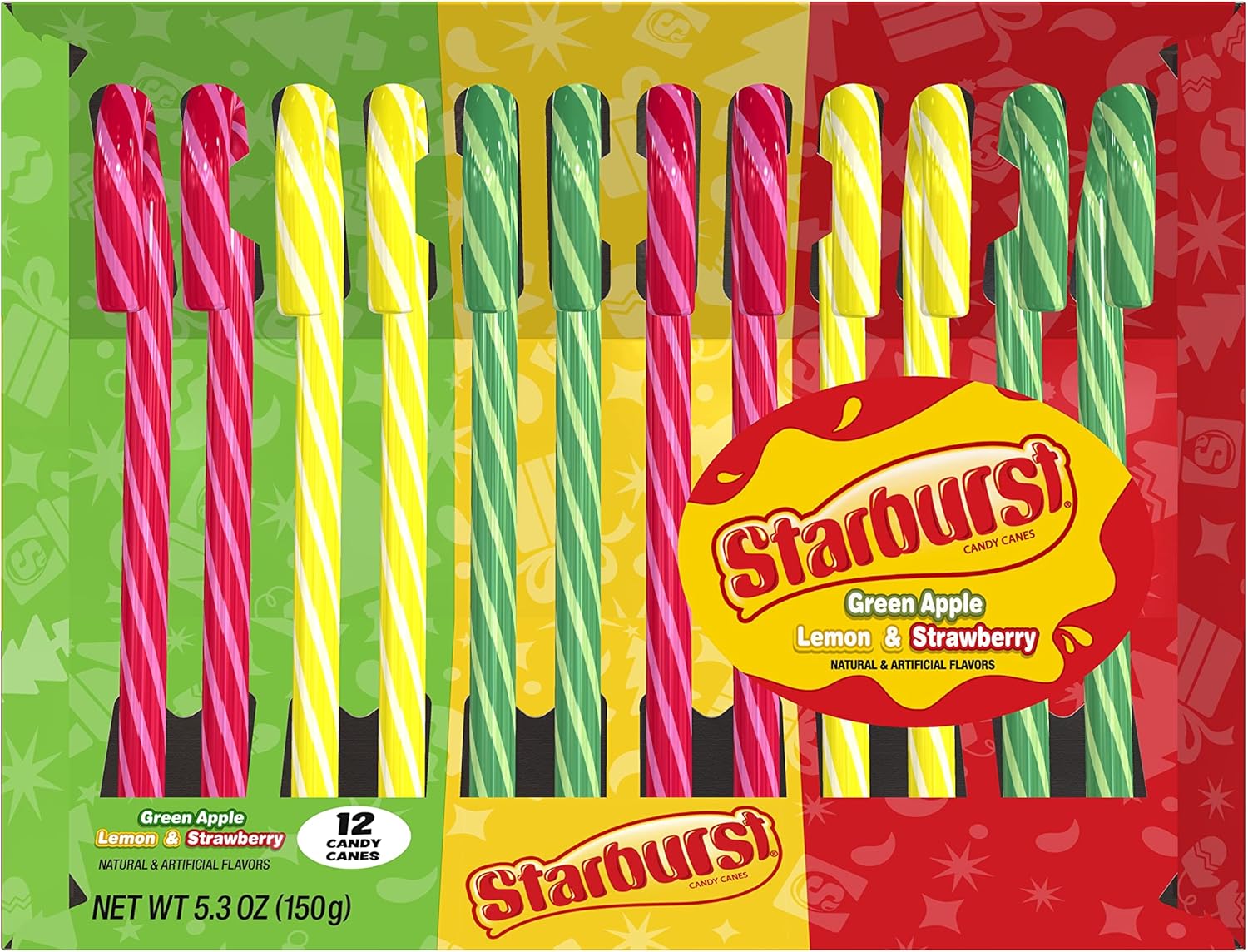Starburst Assorted Candy Canes 5.3 oz. Box - Case of 12 : Amazon.com.au ...