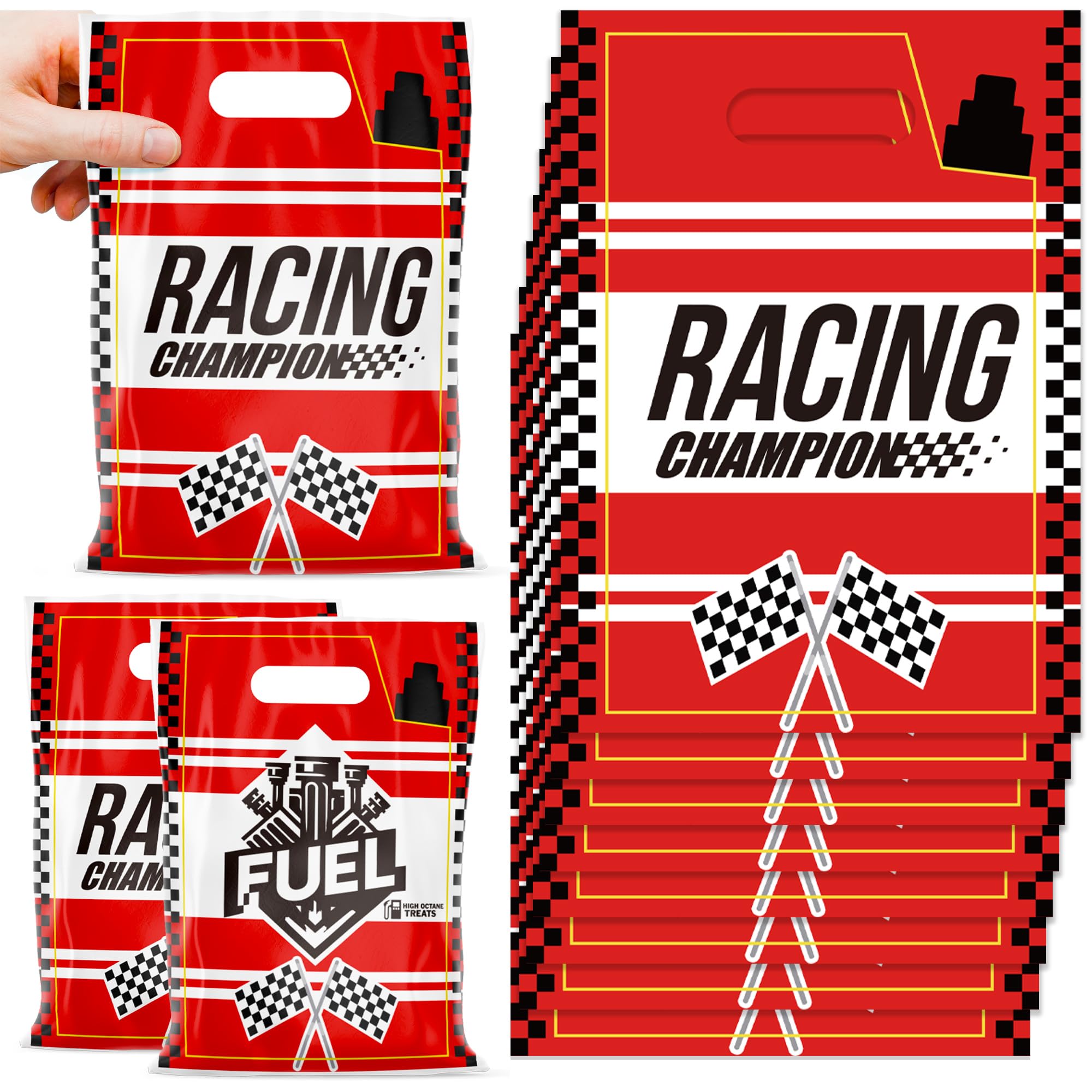 Amazon.com: Yoqipati 50Pcs Race Car Fuel Can Goodie Bags Racing Car ...