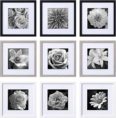 Amazon.com: Gallery Perfect's 9-Piece - Square Photo Frame - Stunning ...