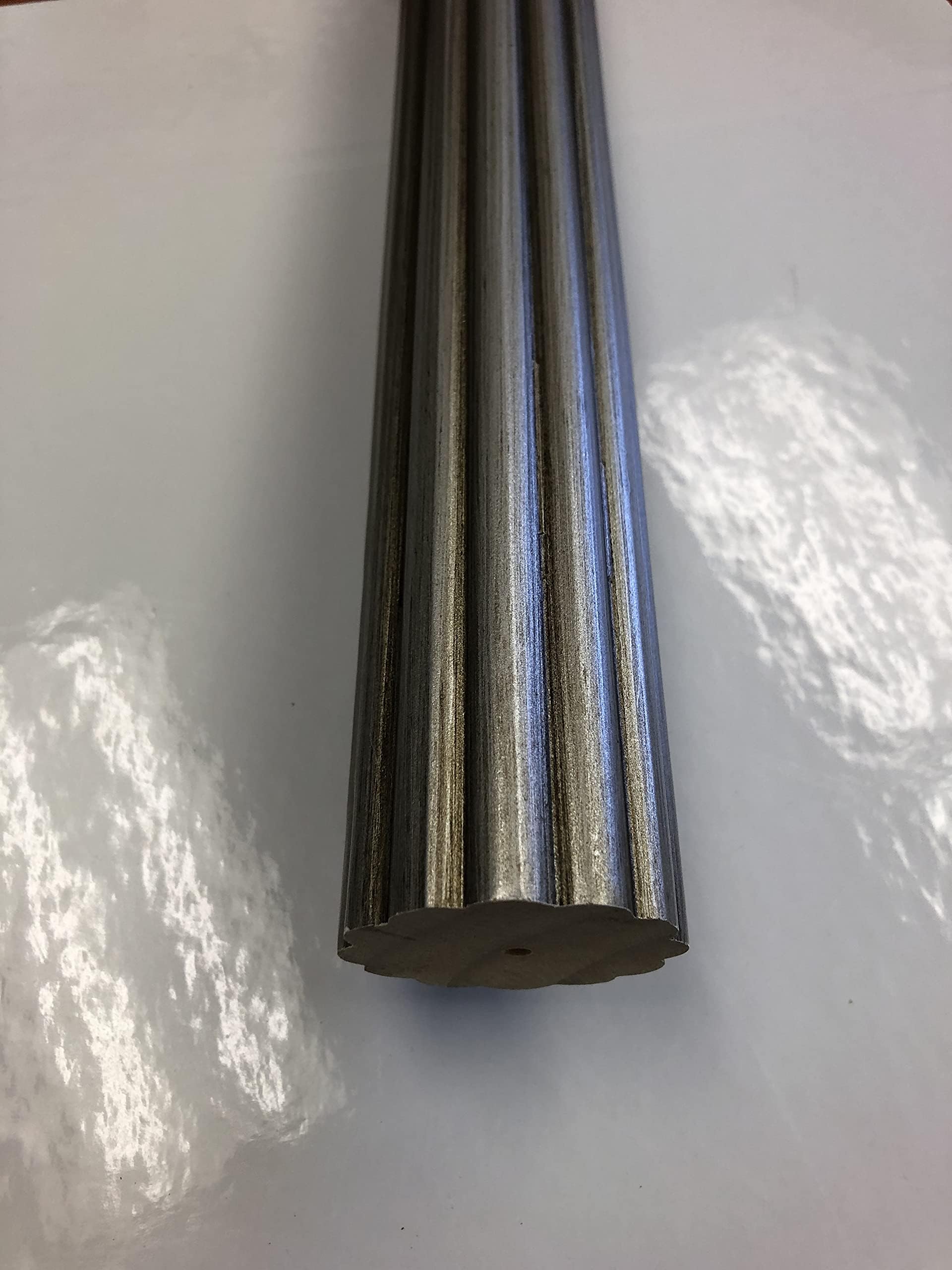 Amazon.com: 2 Inch Diameter Drapery Wood Fluted Curtain Rod 8 FT ...