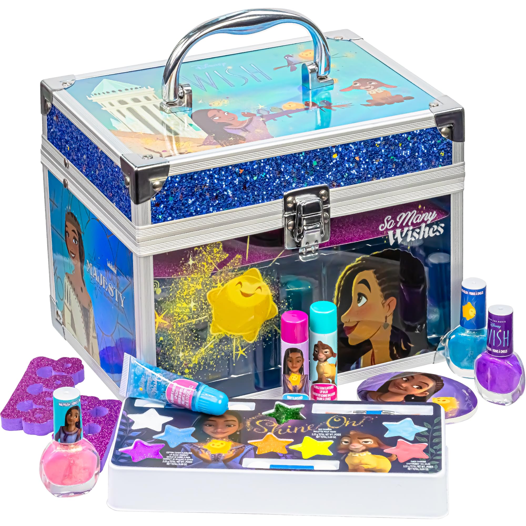 Amazon.com: Disney Wish - Townley Girl Train Case Cosmetic Makeup Set ...