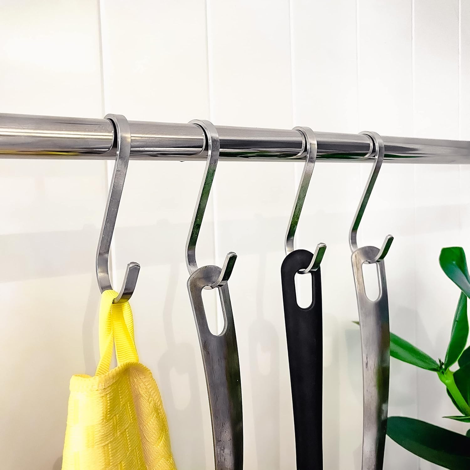 12 Small S Hooks Stainless Steel Flat 8 cm – Maximum Load 25 kg ...