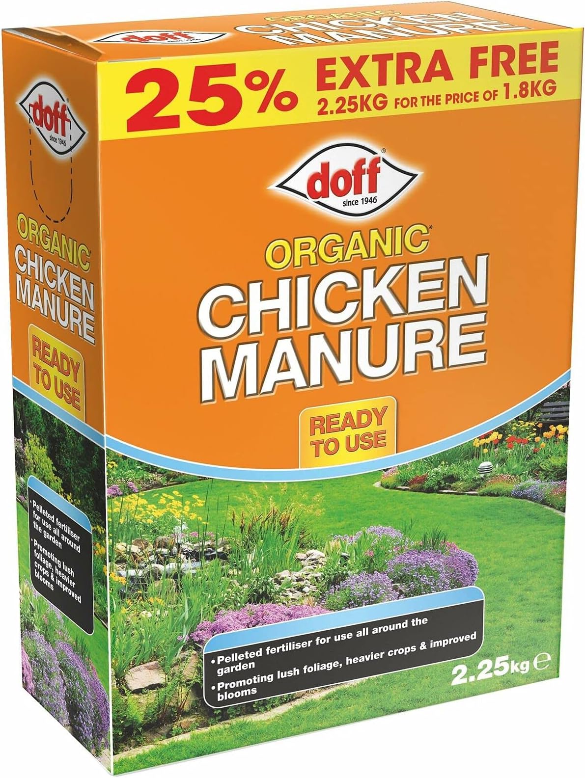 6X 8 kg Pelleted Chicken Manure Organic Fertiliser : Amazon.co.uk ...