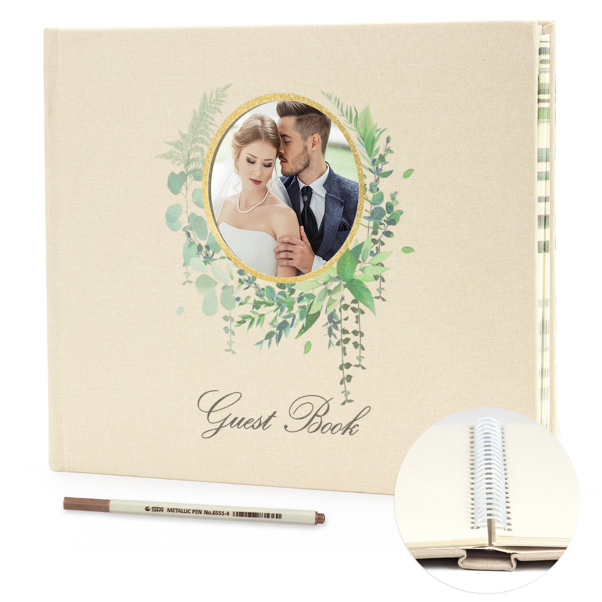Polaroid Wedding Guest Book Linen Cover 100 Pages Personalized ...
