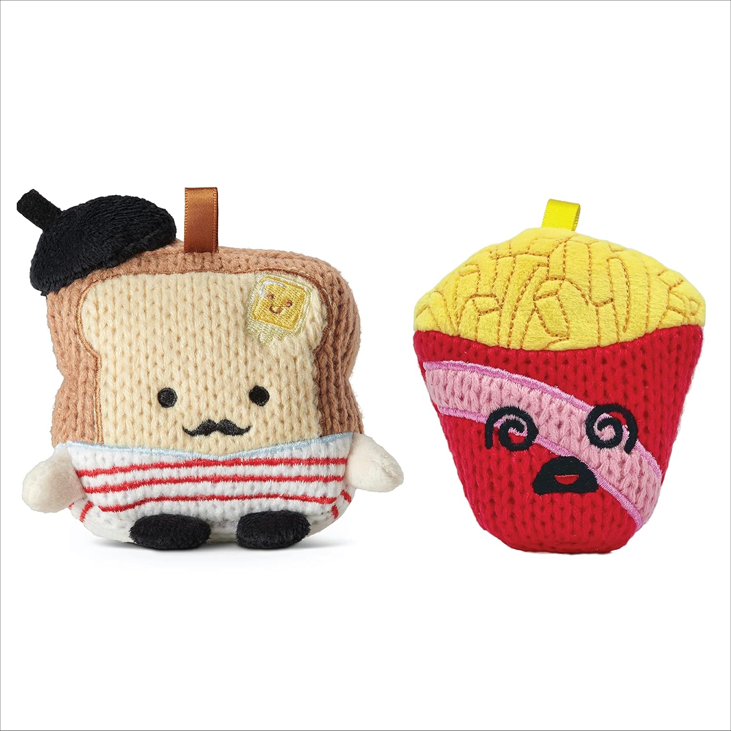 Amazon.com: Ami Amis Plush Knit Toy 4-Inch Frenchie Le Toast and Fritz ...