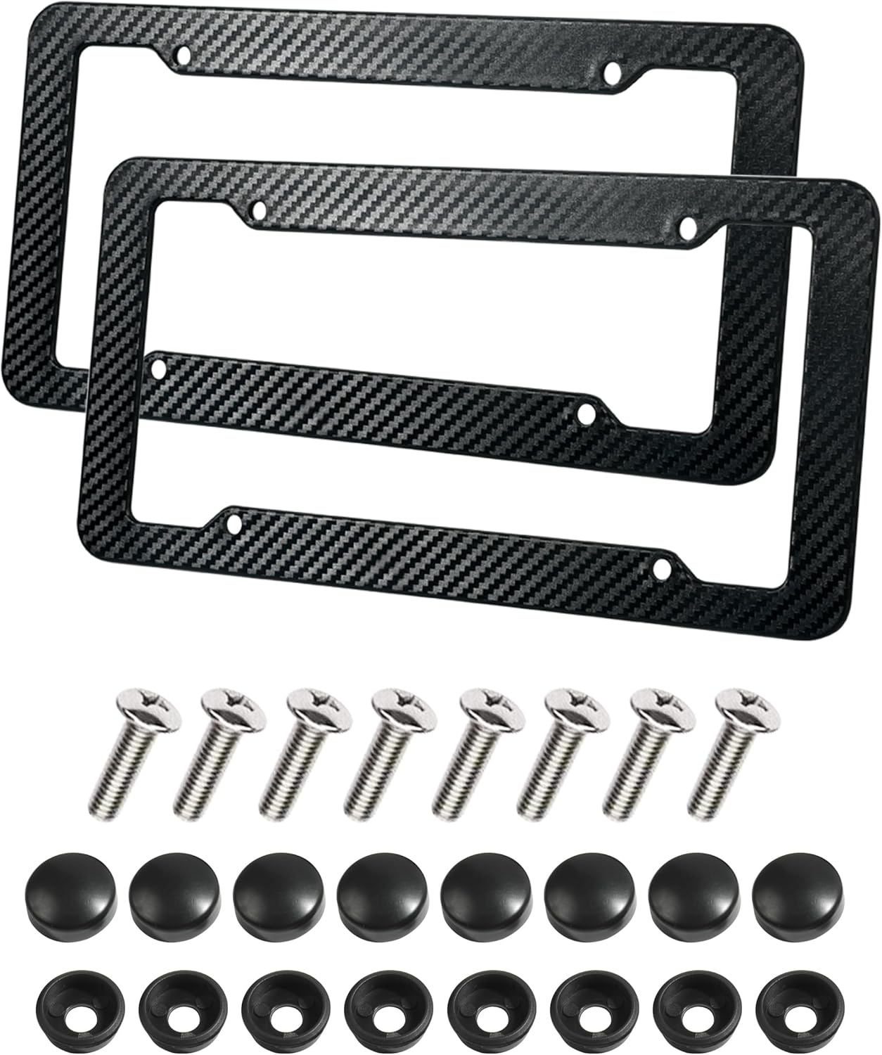 Amazon.com: UBOG 2 Pack License Pate Frames,License Plate Cover,Carbon ...