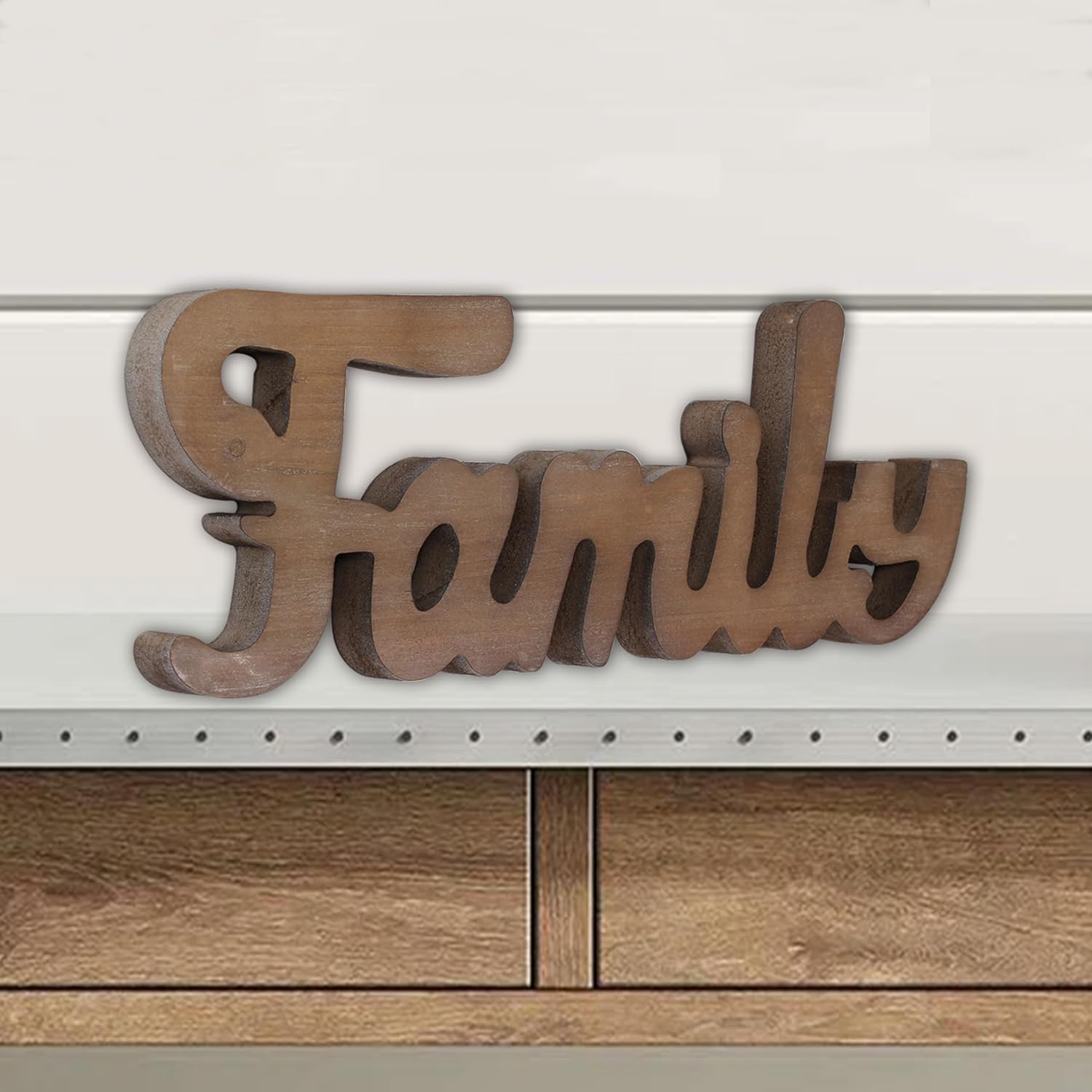 Amazon.com: Sintosin Farmhouse Family Sign for Shelf 15 inches, Wall ...