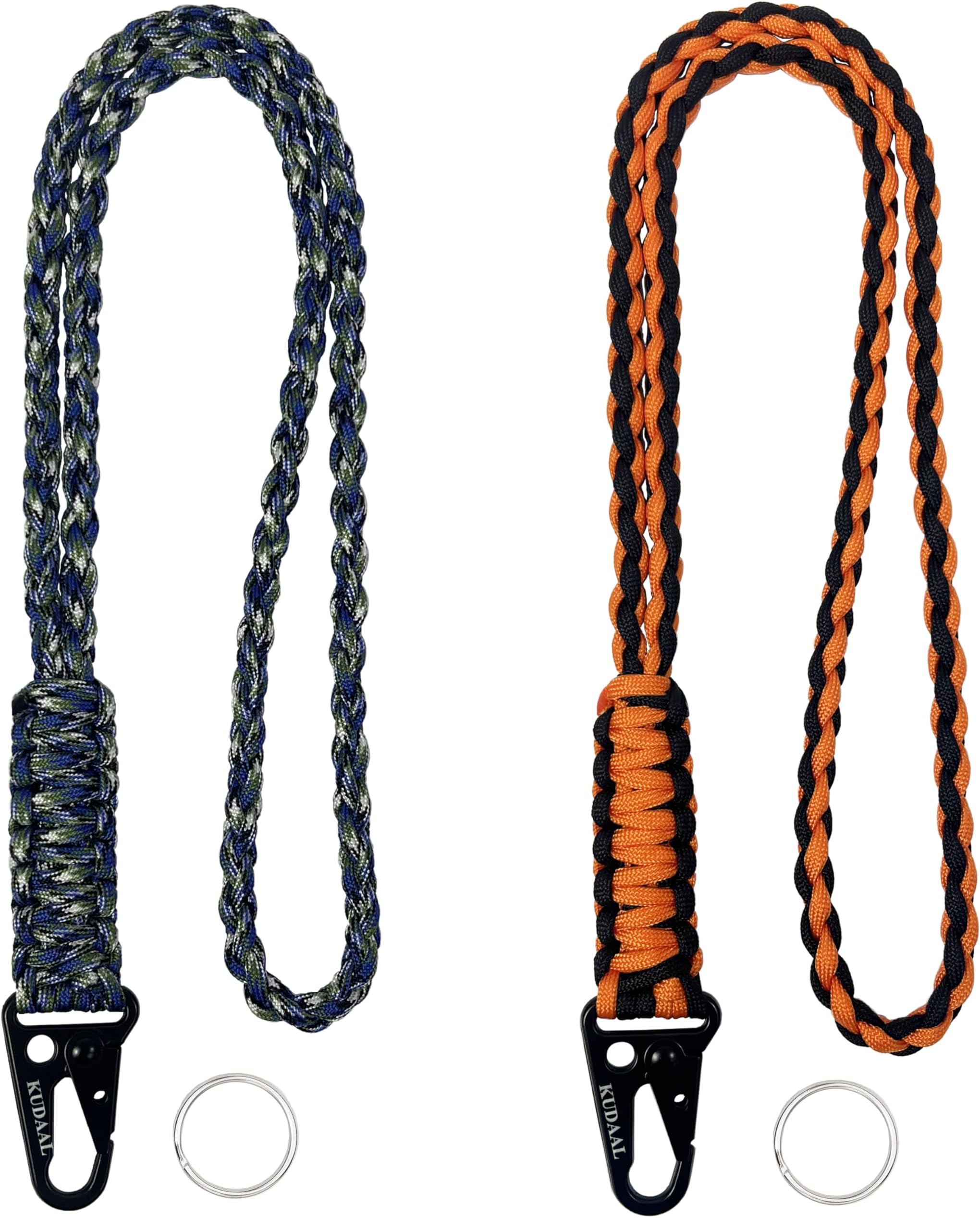 Amazon.com: Shappy 3 Pieces Paracord Lanyard Keychains Braided Wrist ...