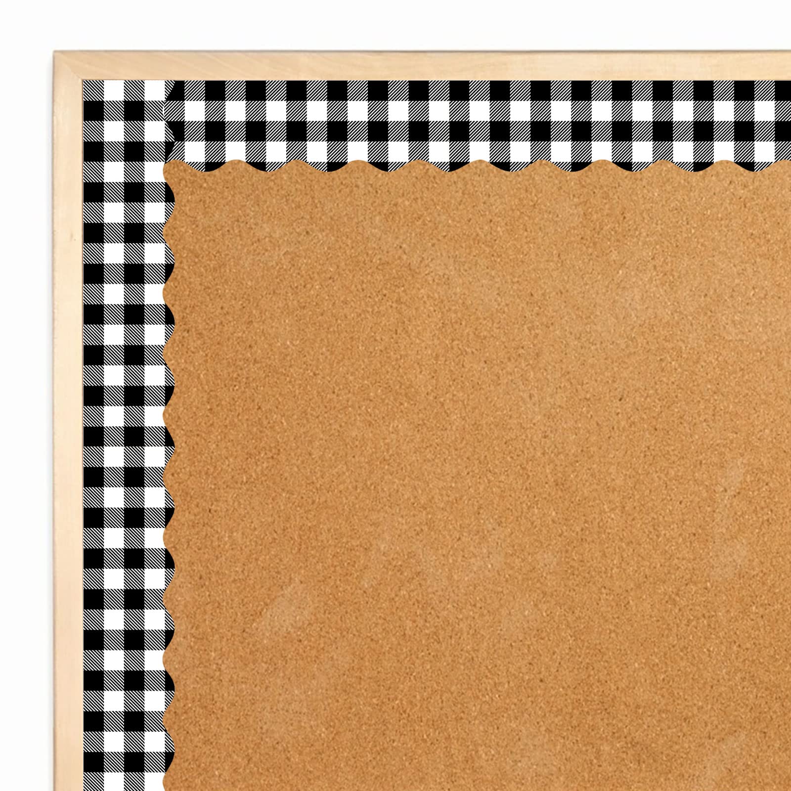 Snapklik.com : 36 Feet Black White Buffalo Plaid Bulletin Board Border ...