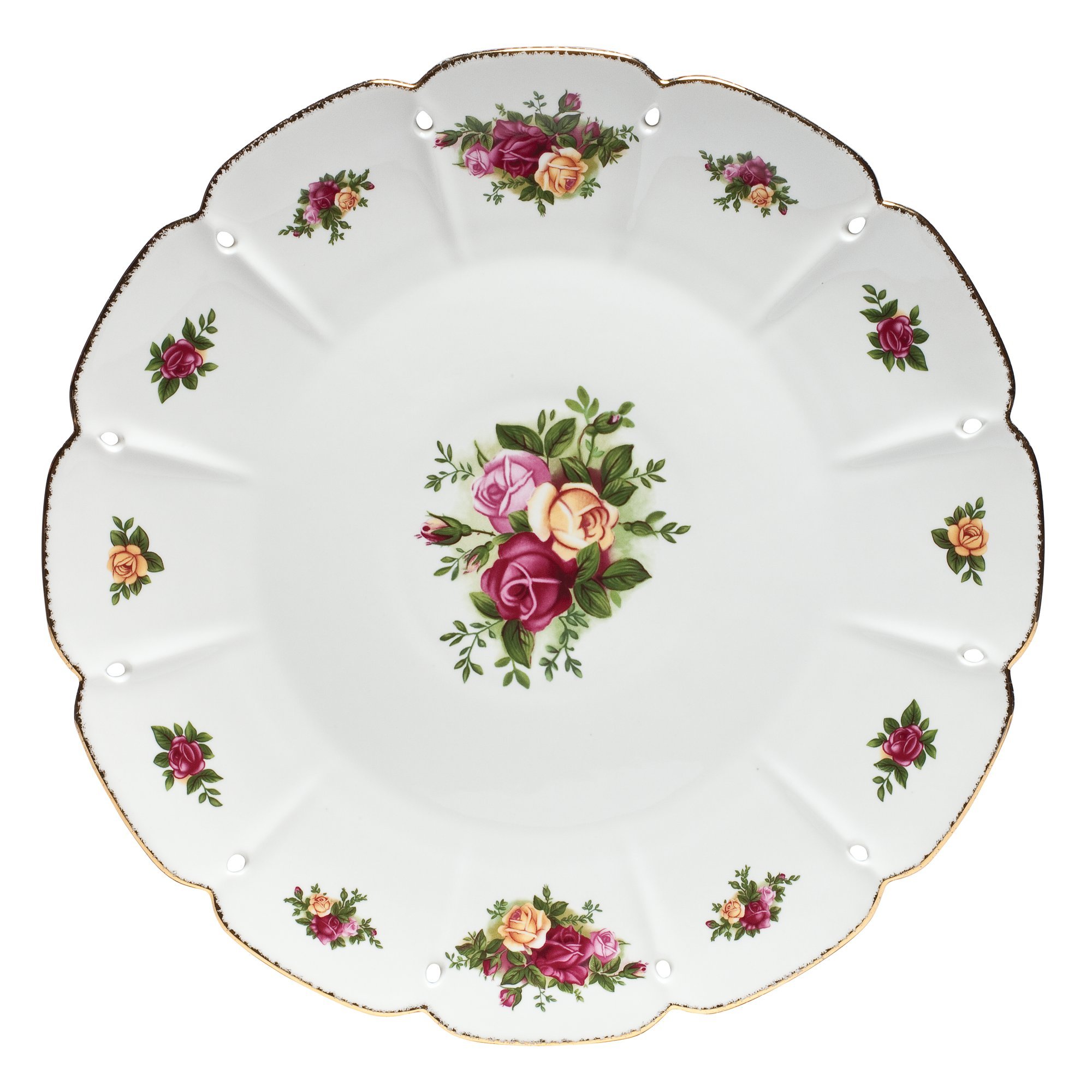 Amazon.com | Royal Albert Old Country Roses Pierced Round Platter, 14 ...