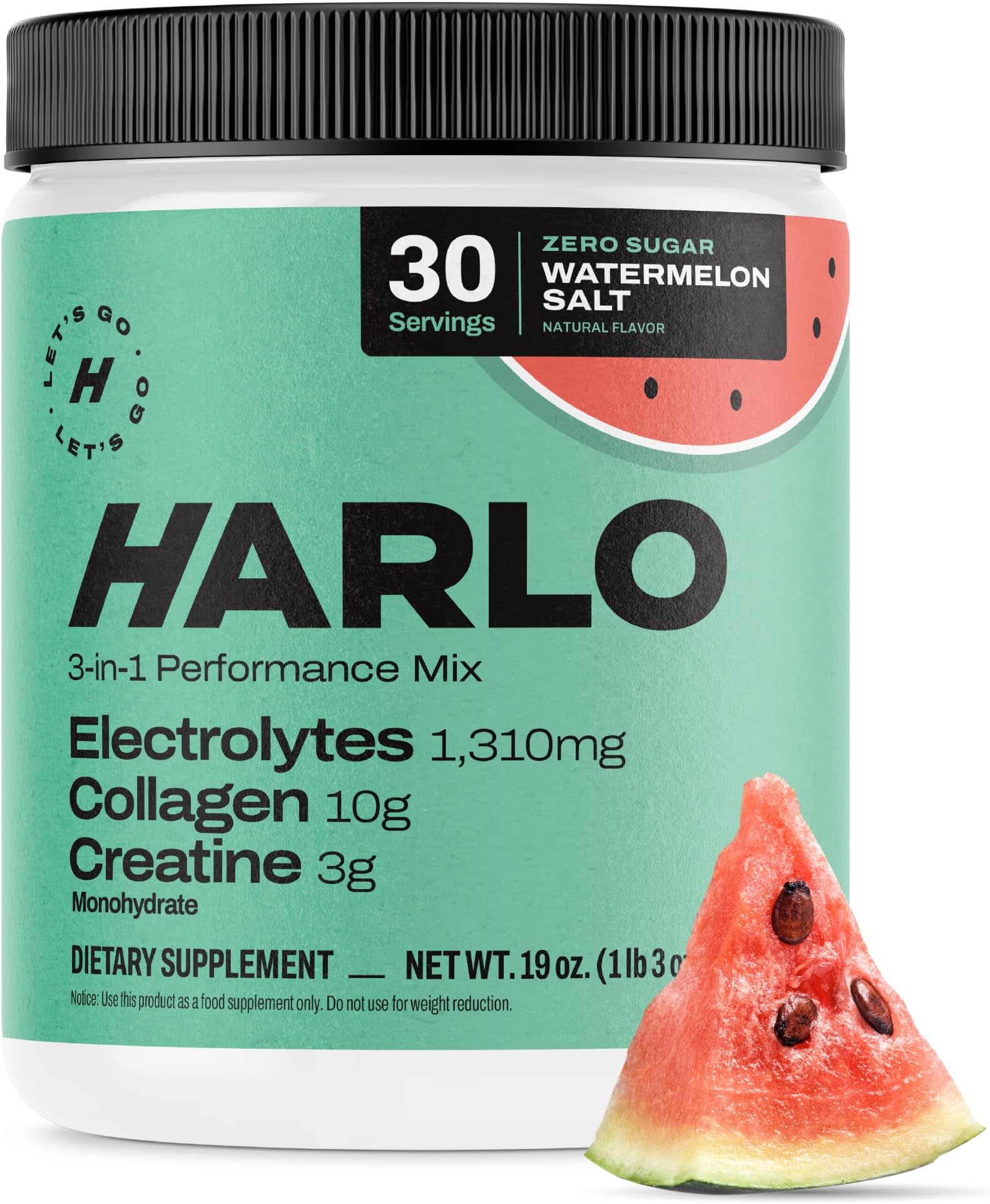 Amazon.com: Harlo - Watermelon Salt Electrolyte Drink Mix w/Bovine ...