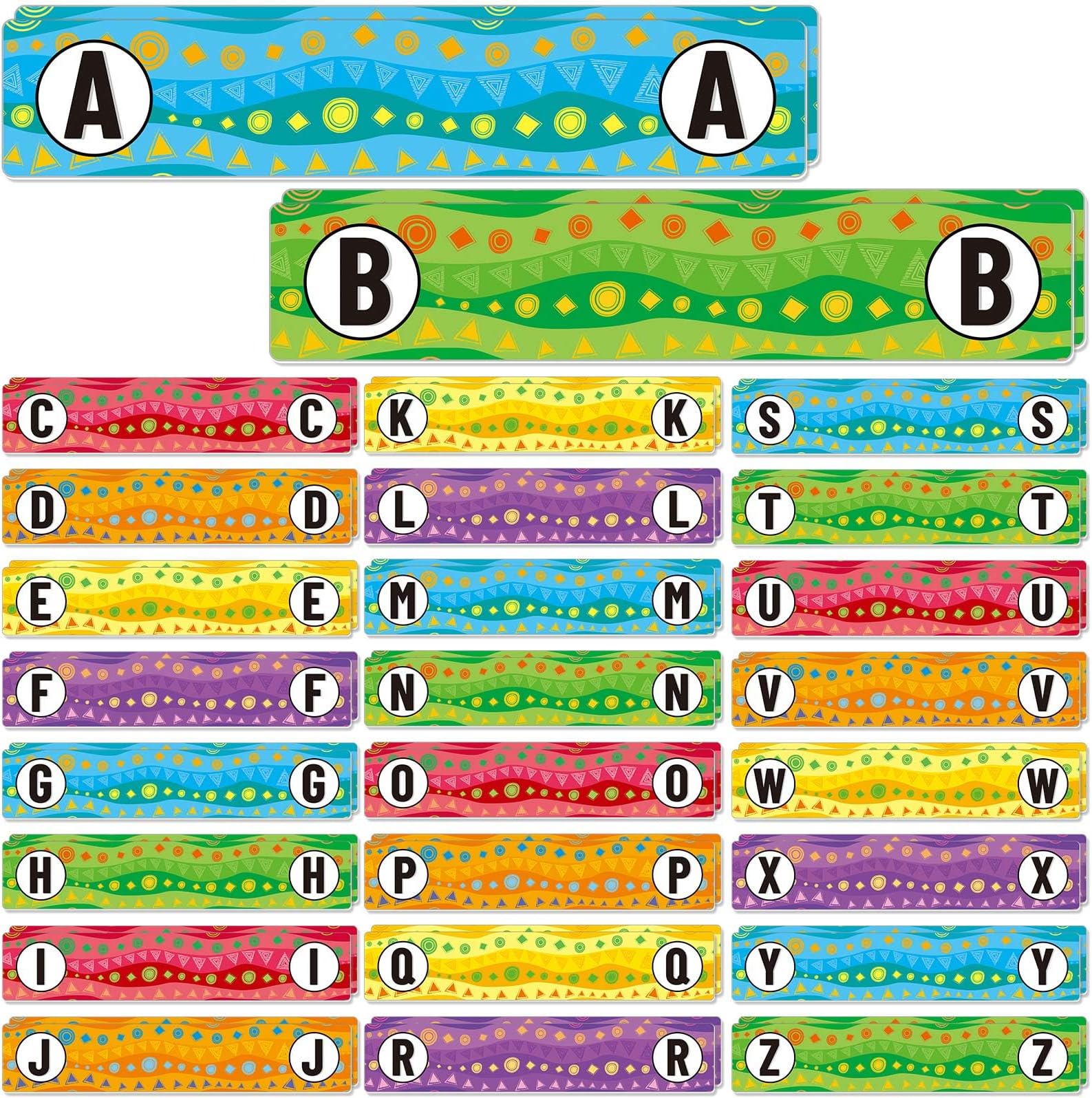 Amazon.com : CroBlissful 52 Pcs Classroom Library Alphabet Book Divider ...