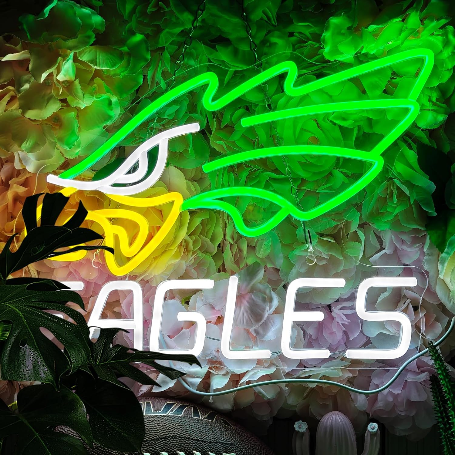 IMEGINA Eagle Neon Signs Football Team Led Neon Sign for Wall Decor USB ...