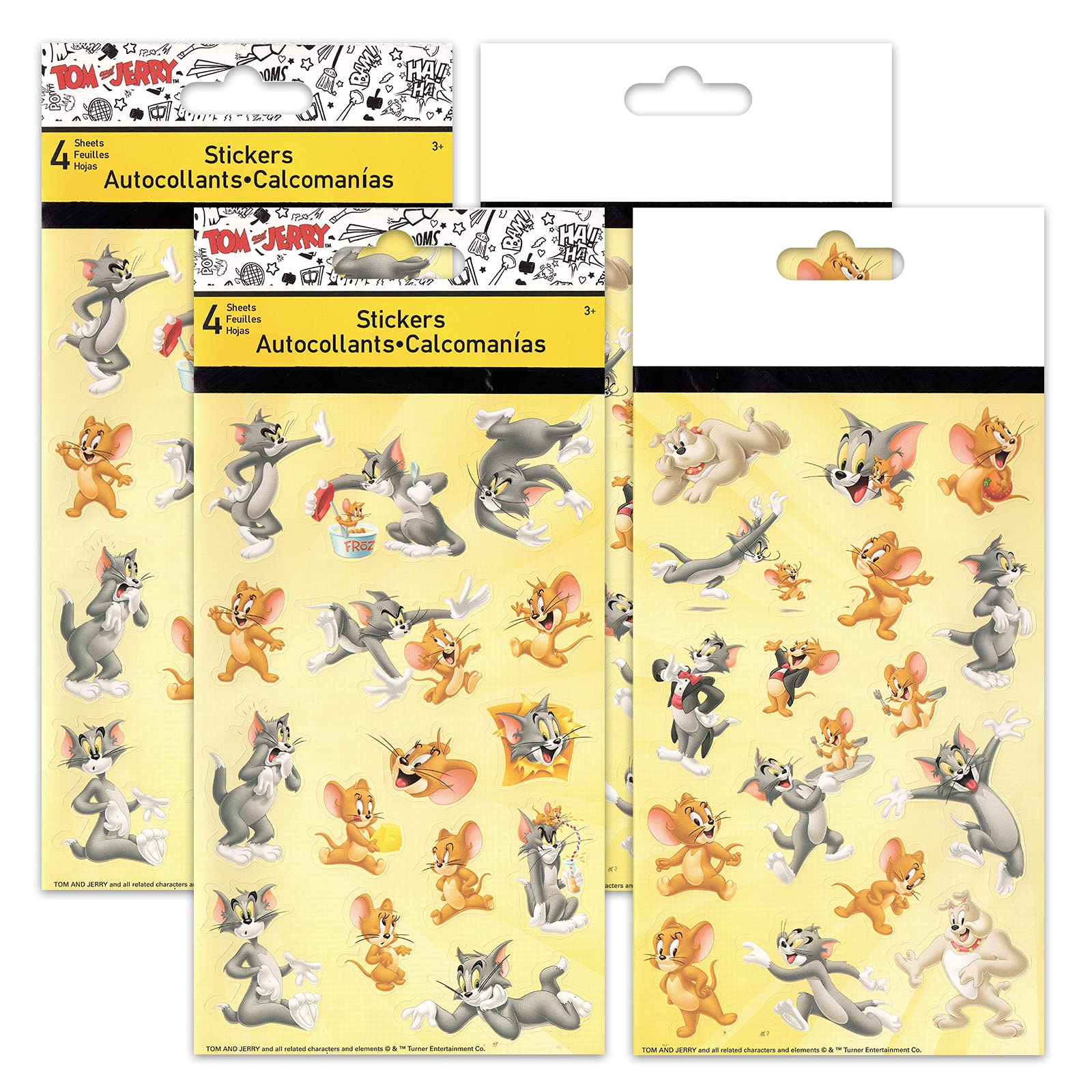 Tom and Jerry Stickers Party Favors Set Bundle with Over 120 Tom ...