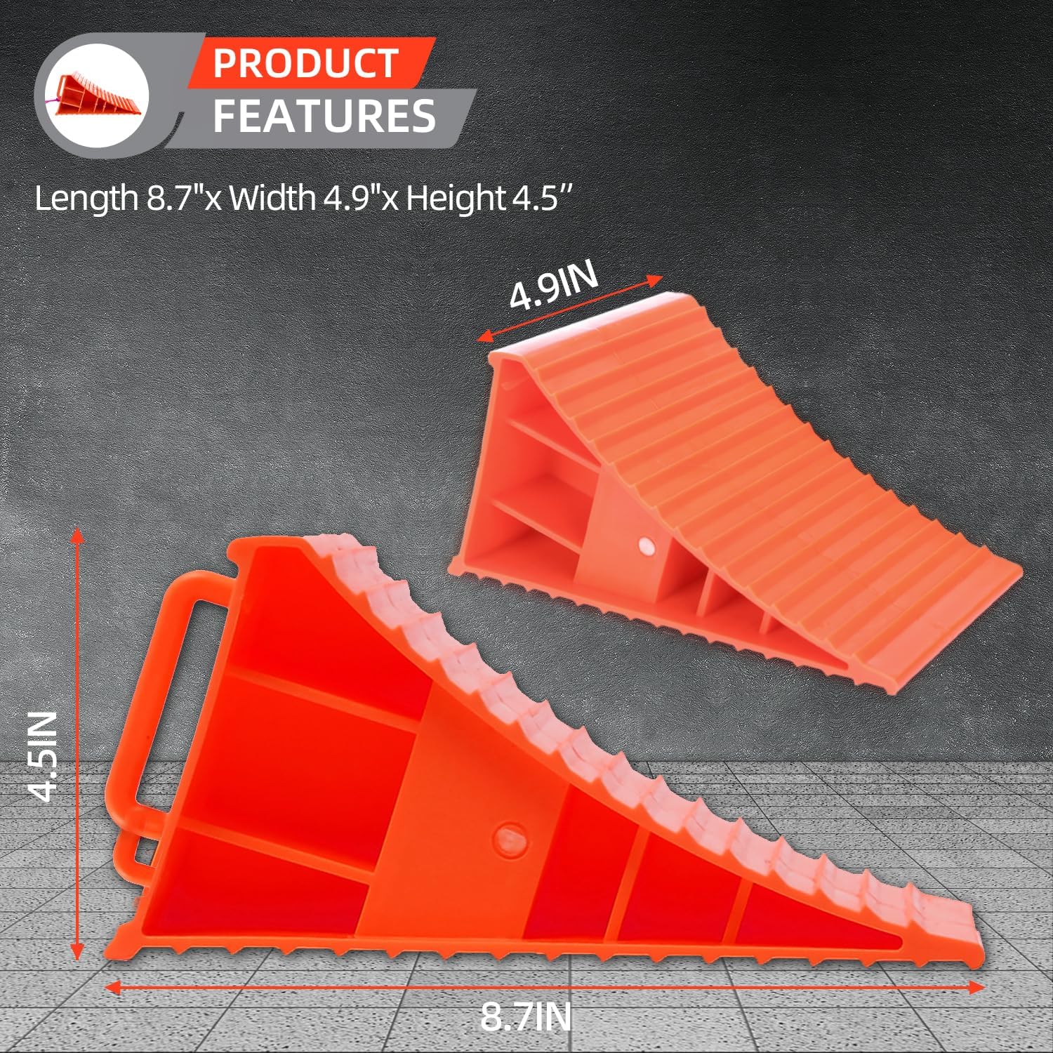 Snapklik.com : Homeon Wheels RV Camper Large Red 4 Pack Wheel Chocks