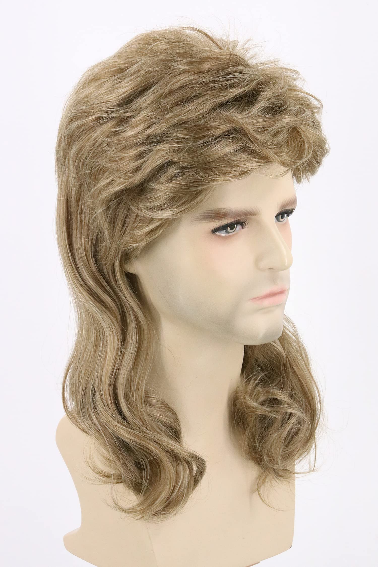 MULLET WIG 80s Fancy Dress Mens Party Costume Rock Bogan Accessory Punk ...