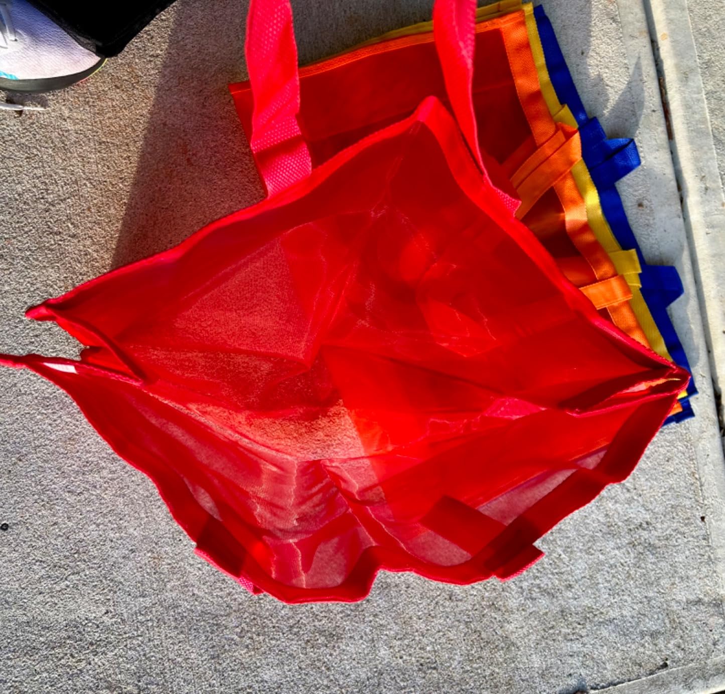 Amazon.com: Funiverse Bulk 5 Pack of Jumbo Mesh Tote Grocery Beach Bag ...