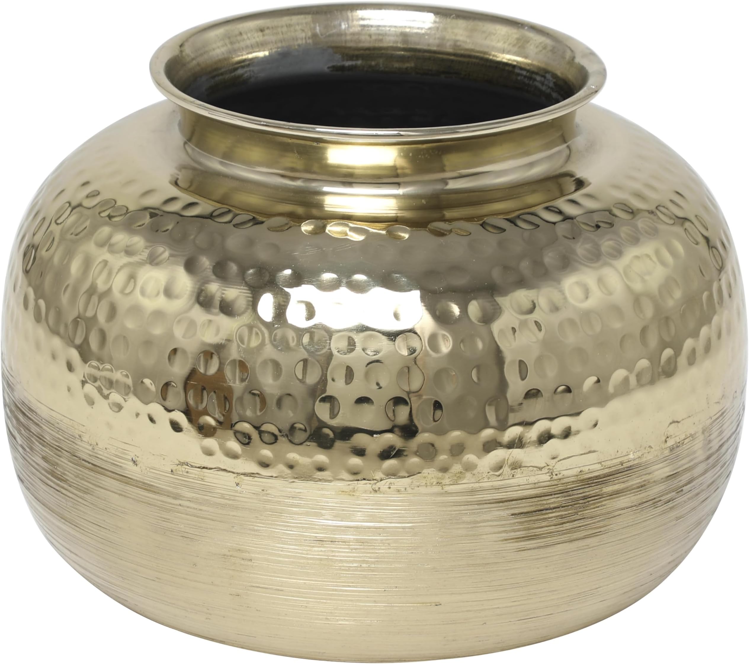 Amazon.com: Deco 79 Stainless Steel Metal Decorative Vase Hammered ...