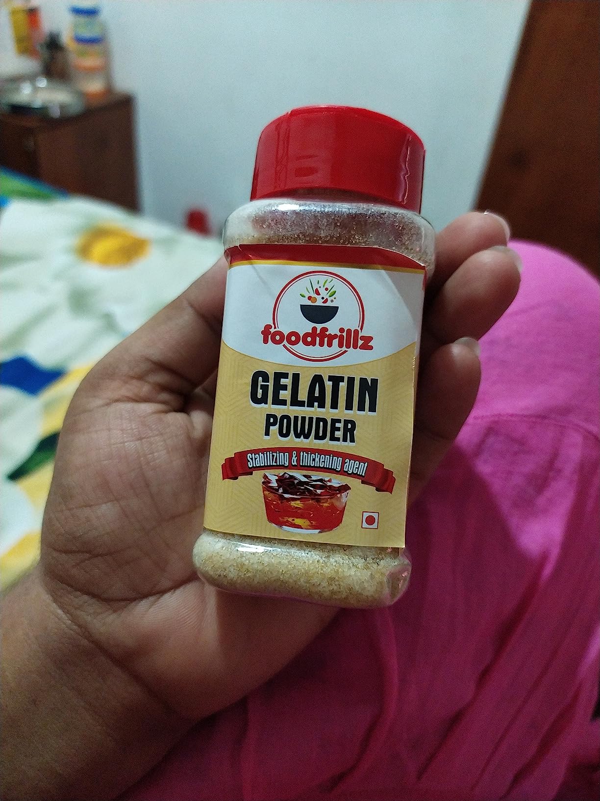 foodfrillz Gelatin Powder, 25 g x 2 fine crystals food grade thickening ...
