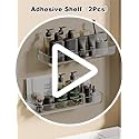 Amazon.com: Diesisa 2pc Acrylic Wall Mount Organizer, Adhesive Shelf ...