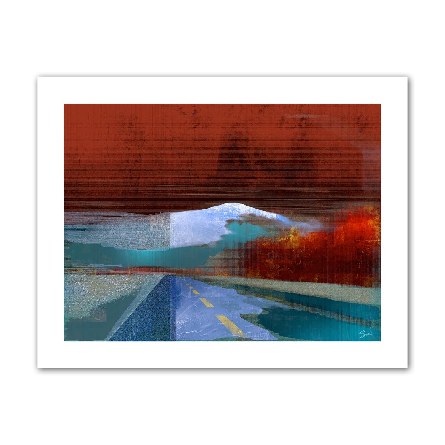 Artwall Greg Simanson 'Landscaped I' Flat Unwrapped Canvas Art, 28 by ...