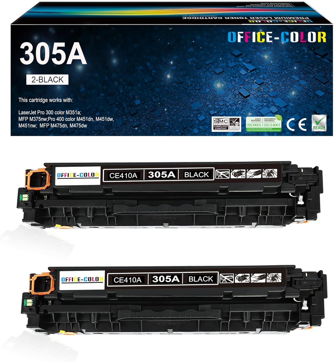 Amazon.com: 305A Black Toner Cartridge Replacement for HP 305A Black ...