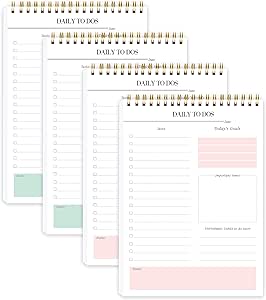 Amazon.com : Daily To Do List Notepad with 52 Sheets Undated Planner Notebook 6.5"x 9.8" Task ...