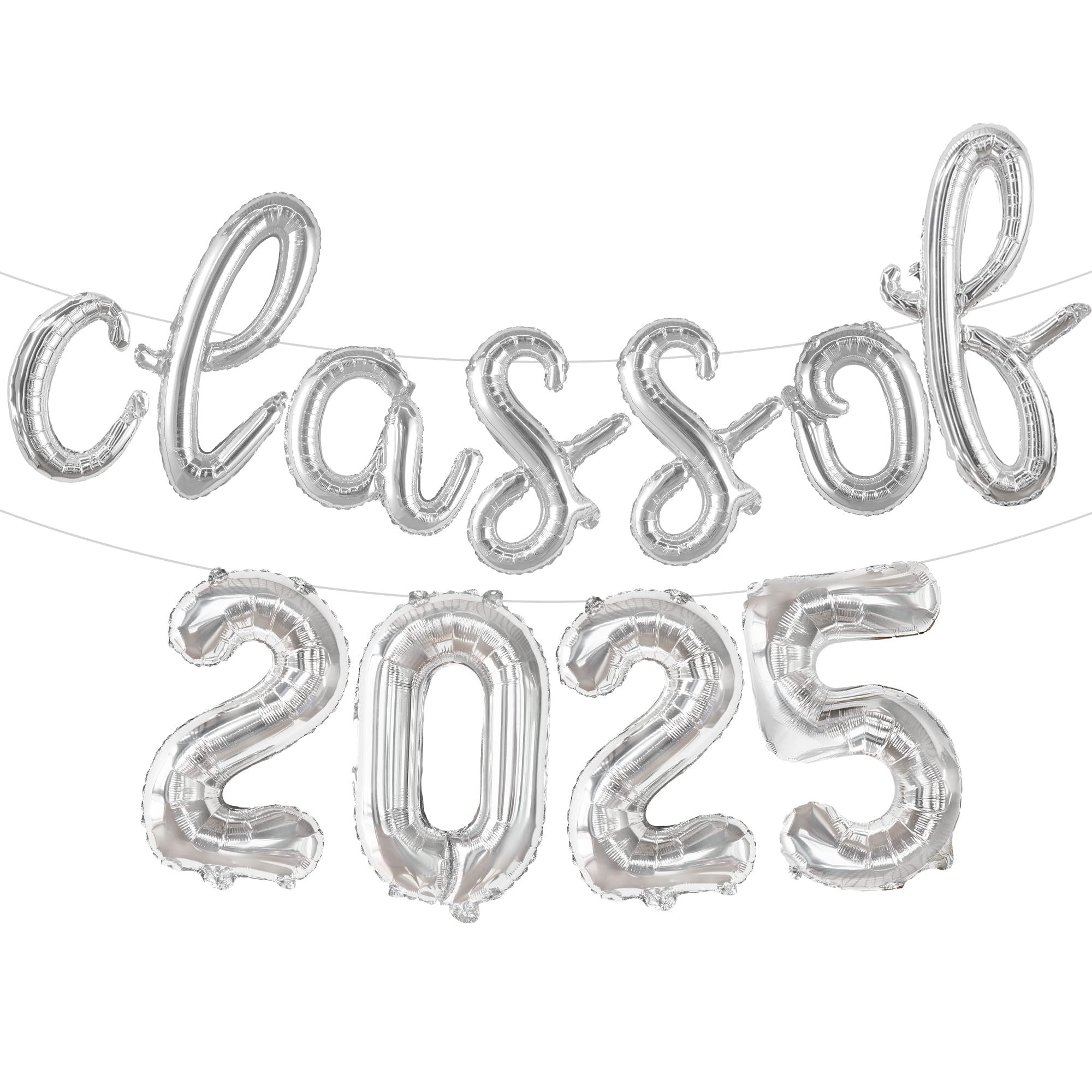 Amazon.com: KatchOn, Silver Class of 2025 Balloons Banner - Script, 16 ...