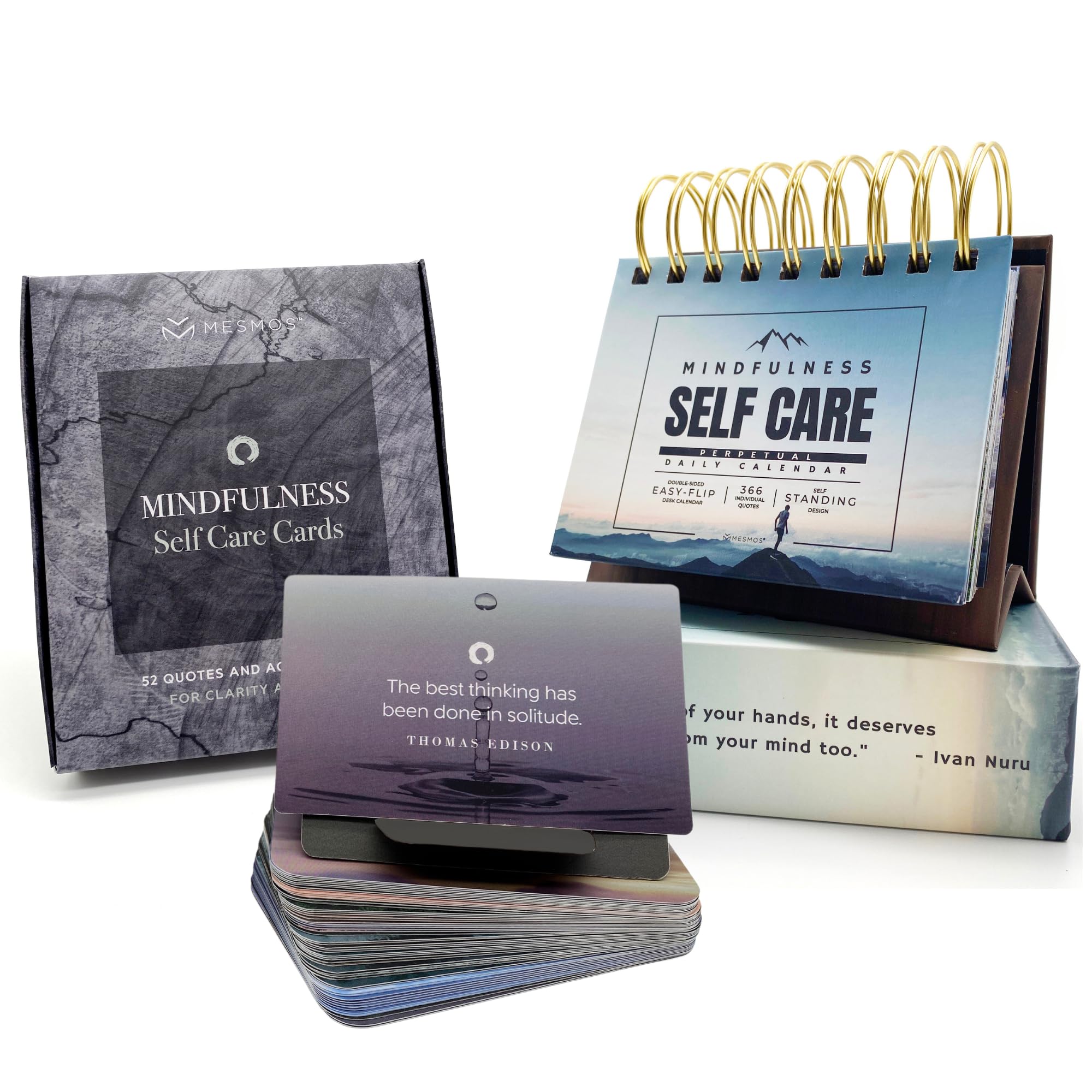 Amazon.com : MESMOS 366 Daily Mindfulness Calendar with 52 Self Care ...