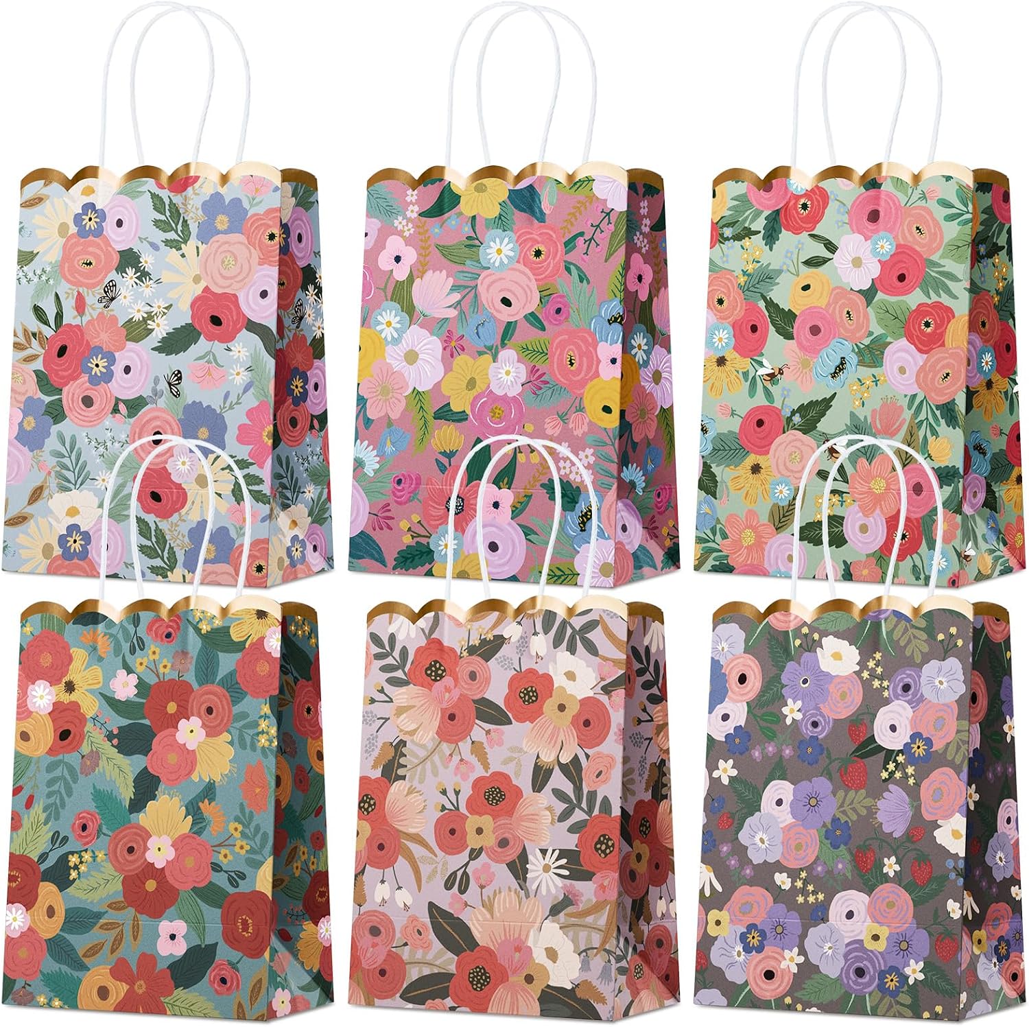 Amazon.com: Small Gift Bags with Handles, 12-Pack Paper Party Favor ...