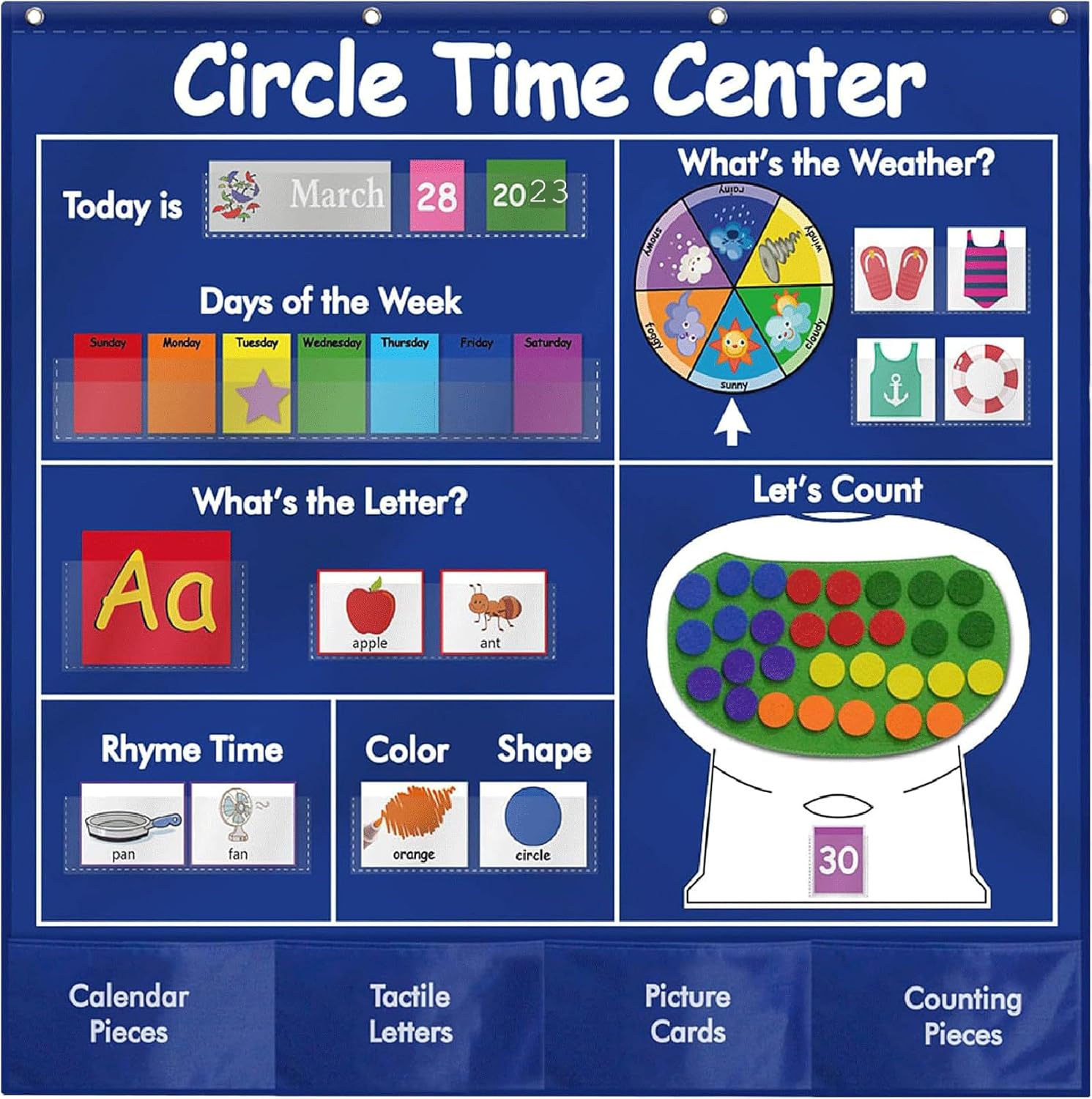 Circle Time Center Classroom Pocket Chart, Philippines | Ubuy