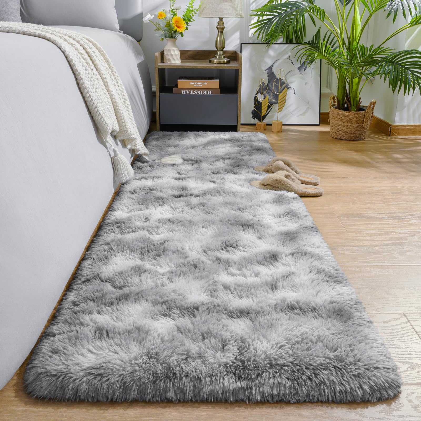 Amazon.com: AROGAN 2x6 Feet Soft Runner Rugs for Bedroom Plush Fluffy ...