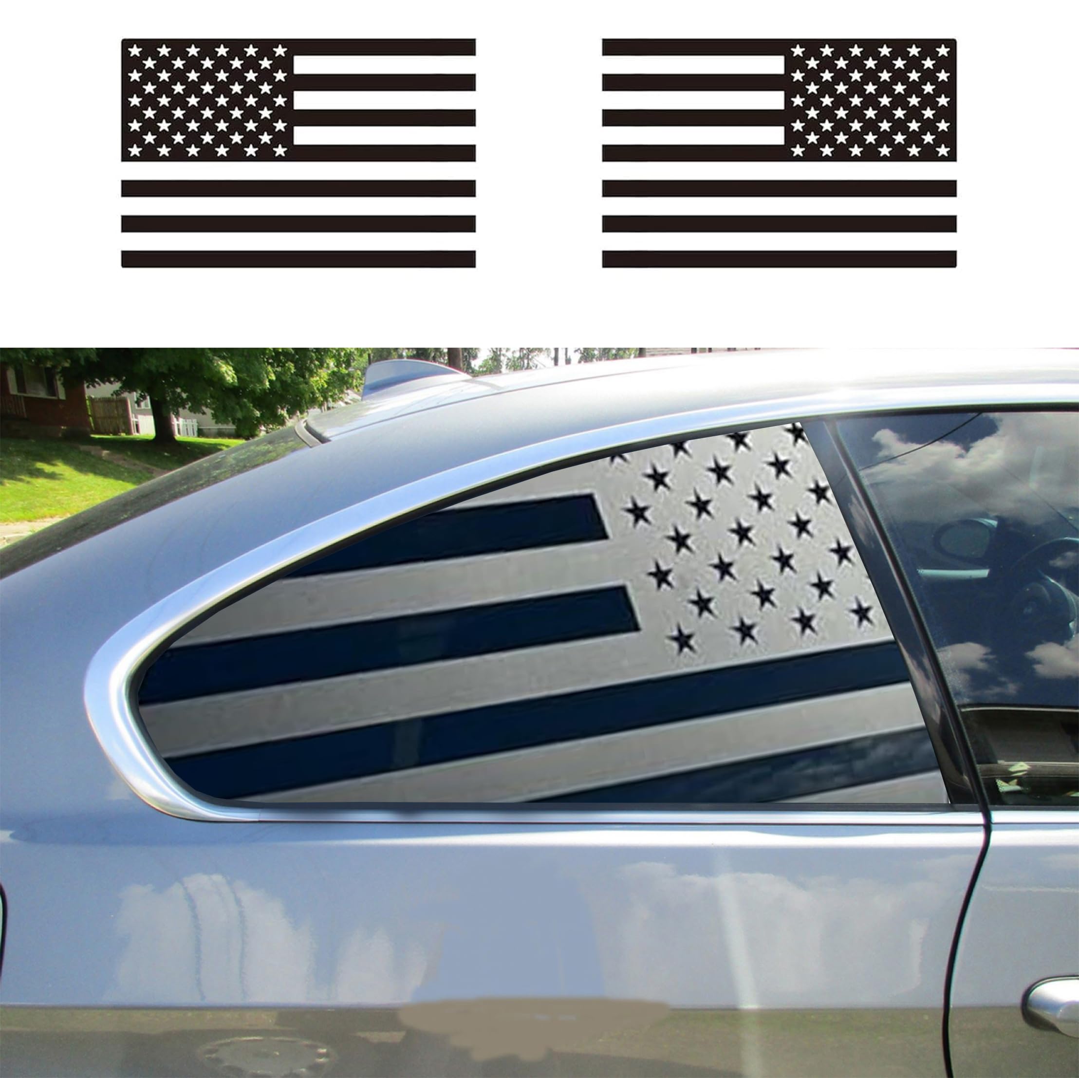 Amazon.com - Rear Window American Flag Decals for Car SUV Trucks ...