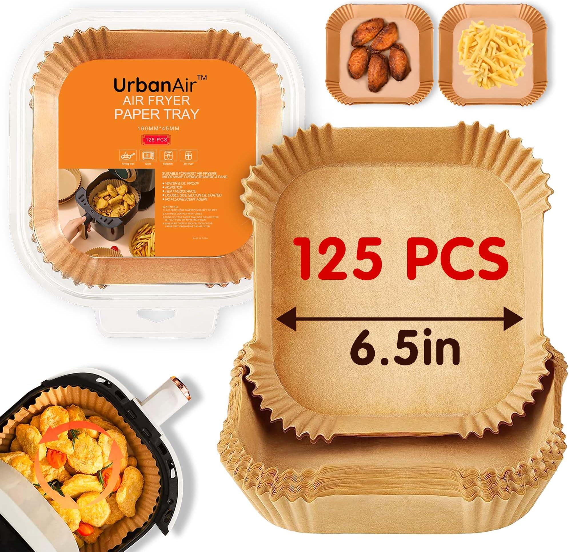 Amazon.com: Air Fryer Disposable Paper Liners Square 100Pcs 7.9 Inch ...